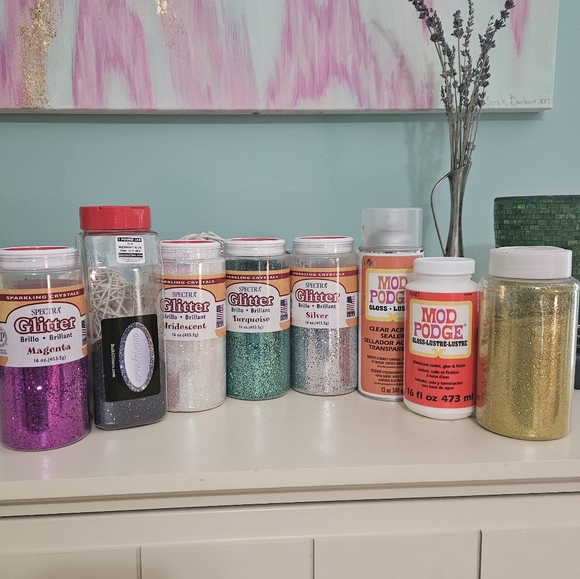 Other | Glitter And Mod Podge Art Supplies | Poshmark